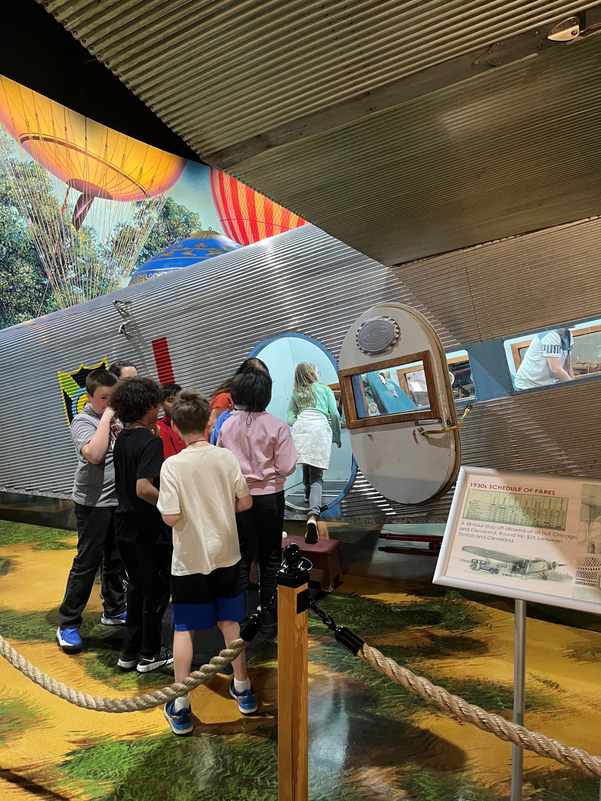Students were able to climb inside the cabin of a Ford 5-AT Tri-Motor ...