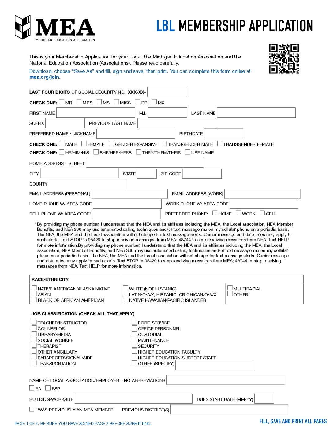 LBL fill and print - Michigan Education Association